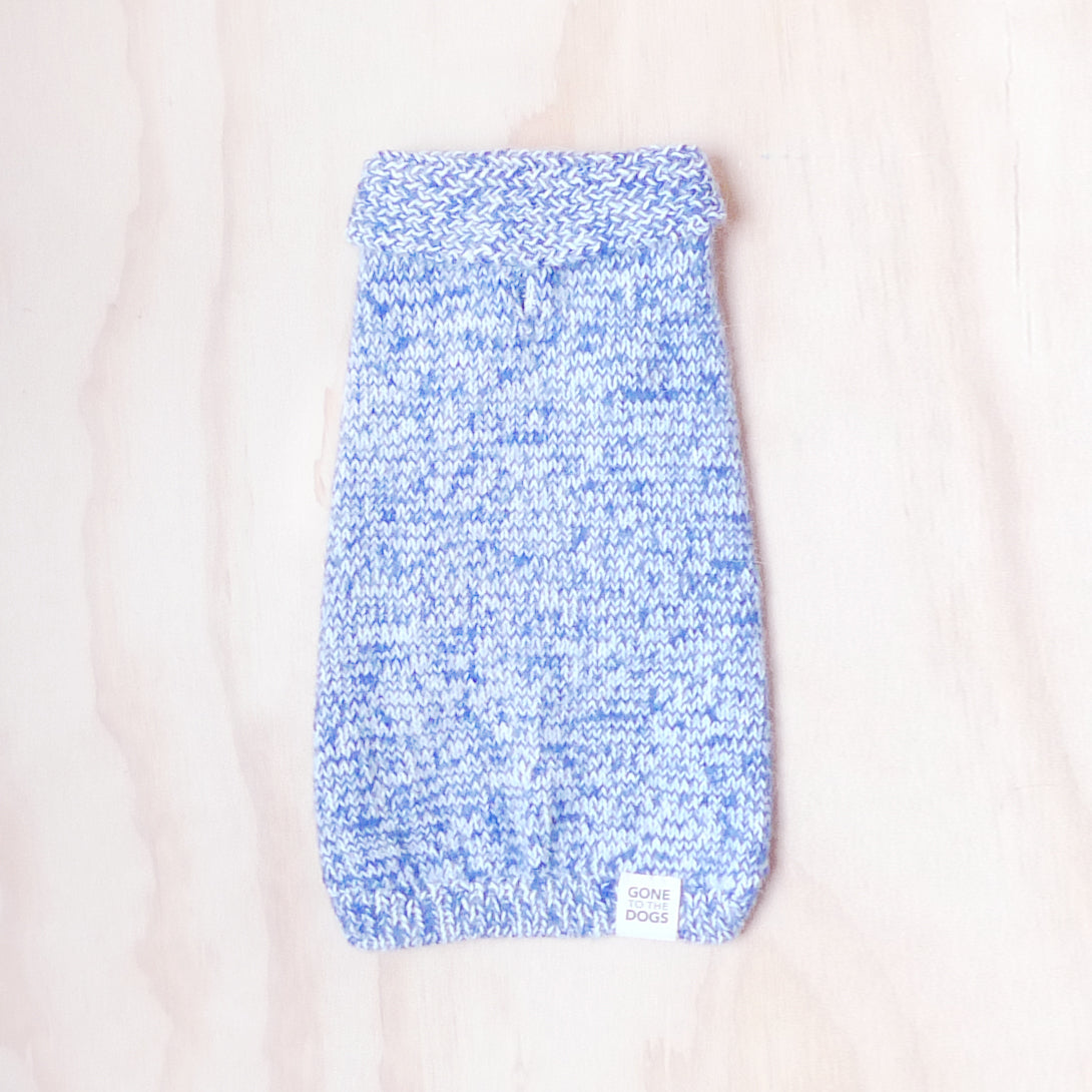 Major Shawl Collar Sweater - Marled Blue – Gone to the Dogs NY